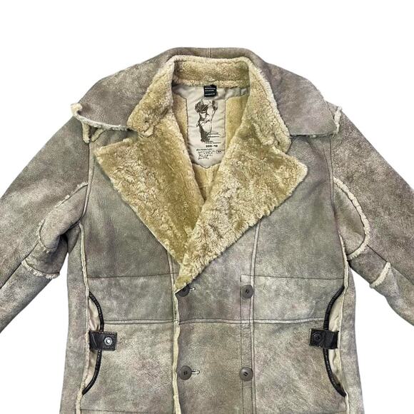 Diesel | Jackets & Coats | Diesel Gray Shearling Coat | Poshmark